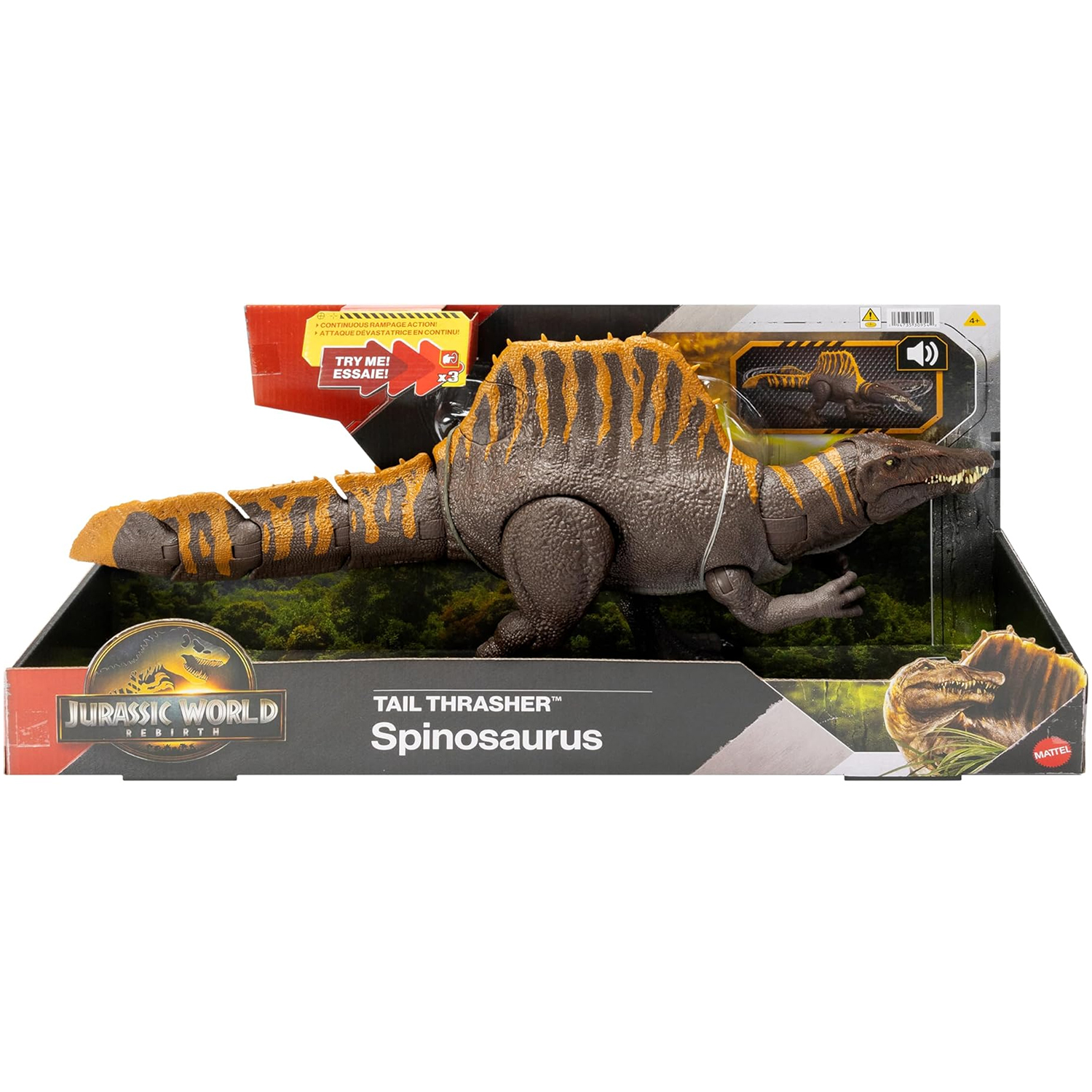 Jurassic World Rebirth Tail Thrasher Spinosaurus Action Figure ...